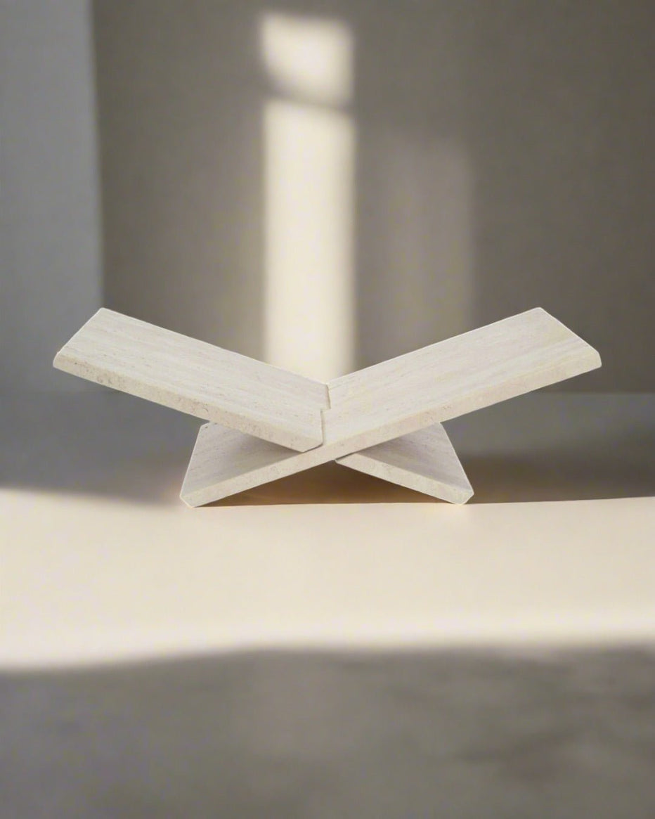 Travertine Bookstand by Belaré Home – Luxurious Modern Display Stand ...